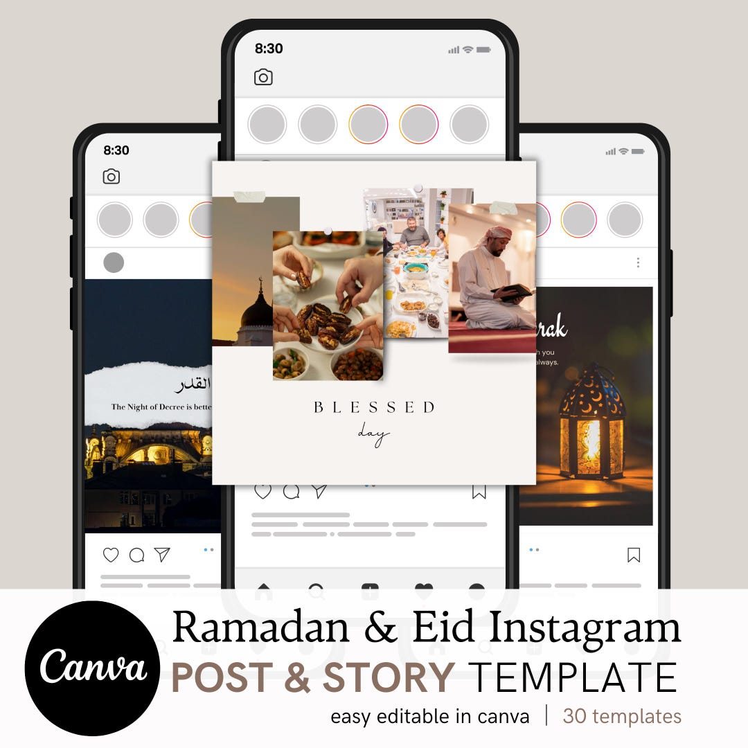 30 Ramadan Eid Instagram Templates | IG Story & Post | Social Media ...
