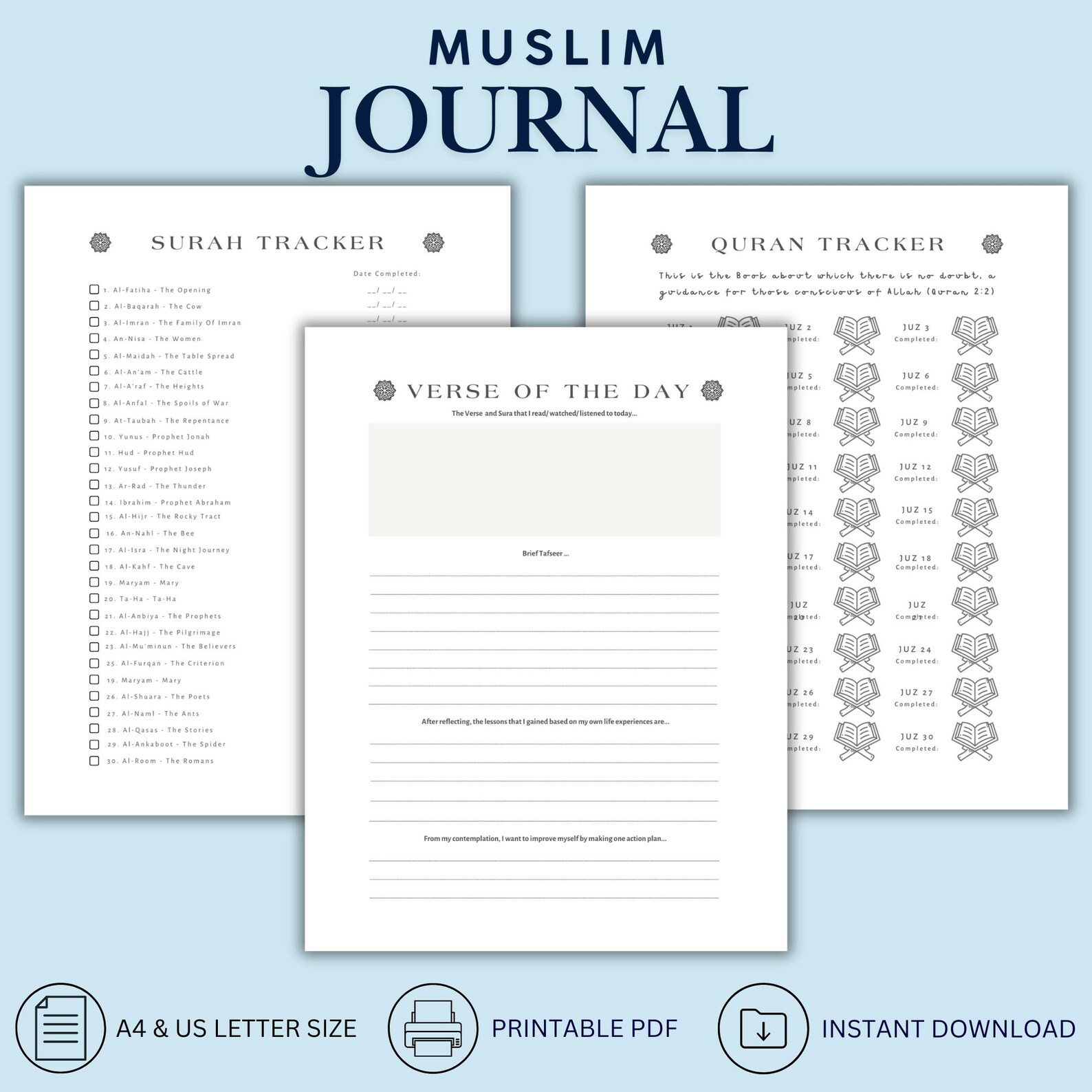 2025 Muslim Journal, Printable Pdf, Daily, Weekly, Monthly Islamic ...