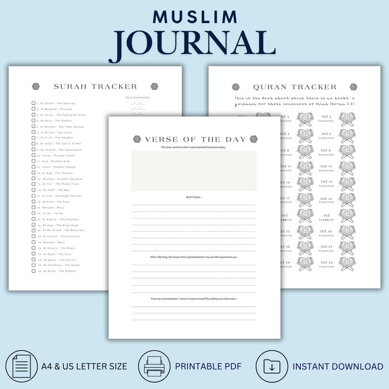 2025 Muslim Journal, Printable Pdf, Daily, Weekly, Monthly Islamic ...