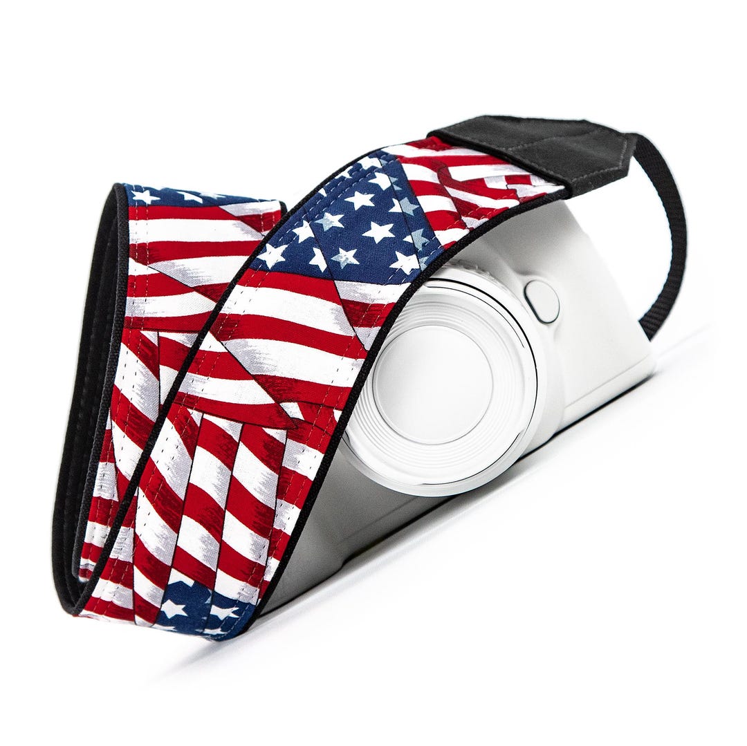 US Flag Camera Strap, Dslr, SLR, Mirrorless Camera, Red White and Blue ...
