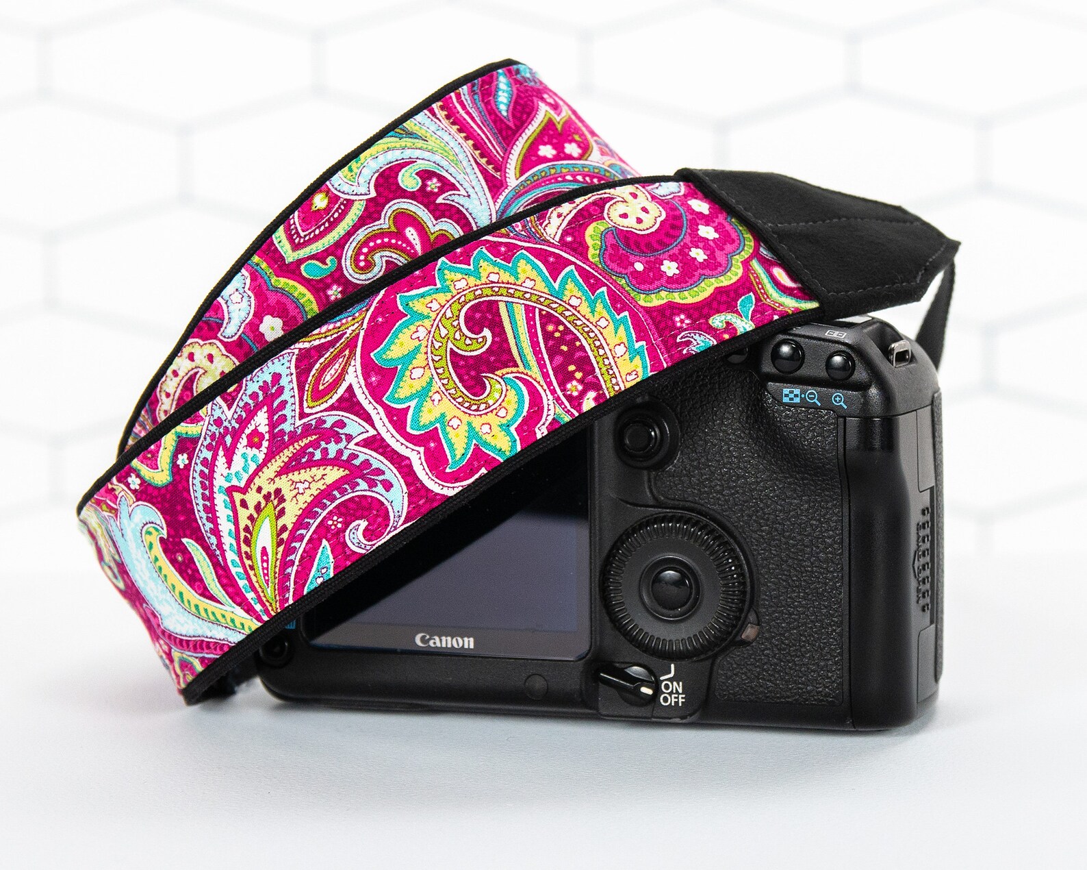 Dslr Camera Strap Hot Pink Paisley 057 - Etsy