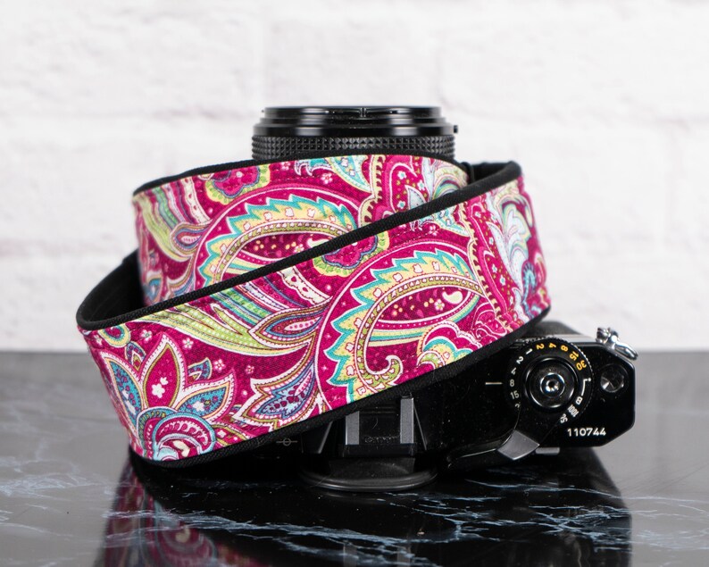 Hot Pink Paisley dSLR Camera Strap | Etsy