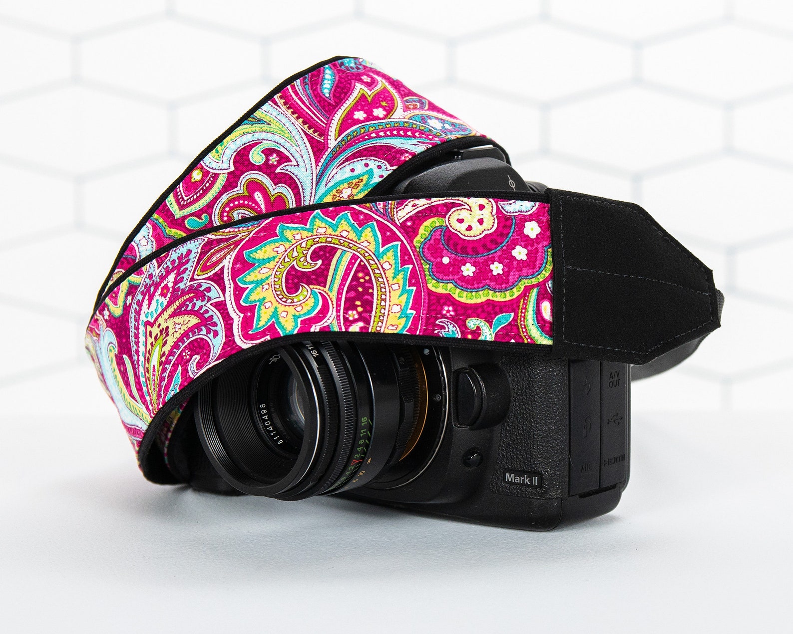Dslr Camera Strap Hot Pink Paisley 057 | Etsy