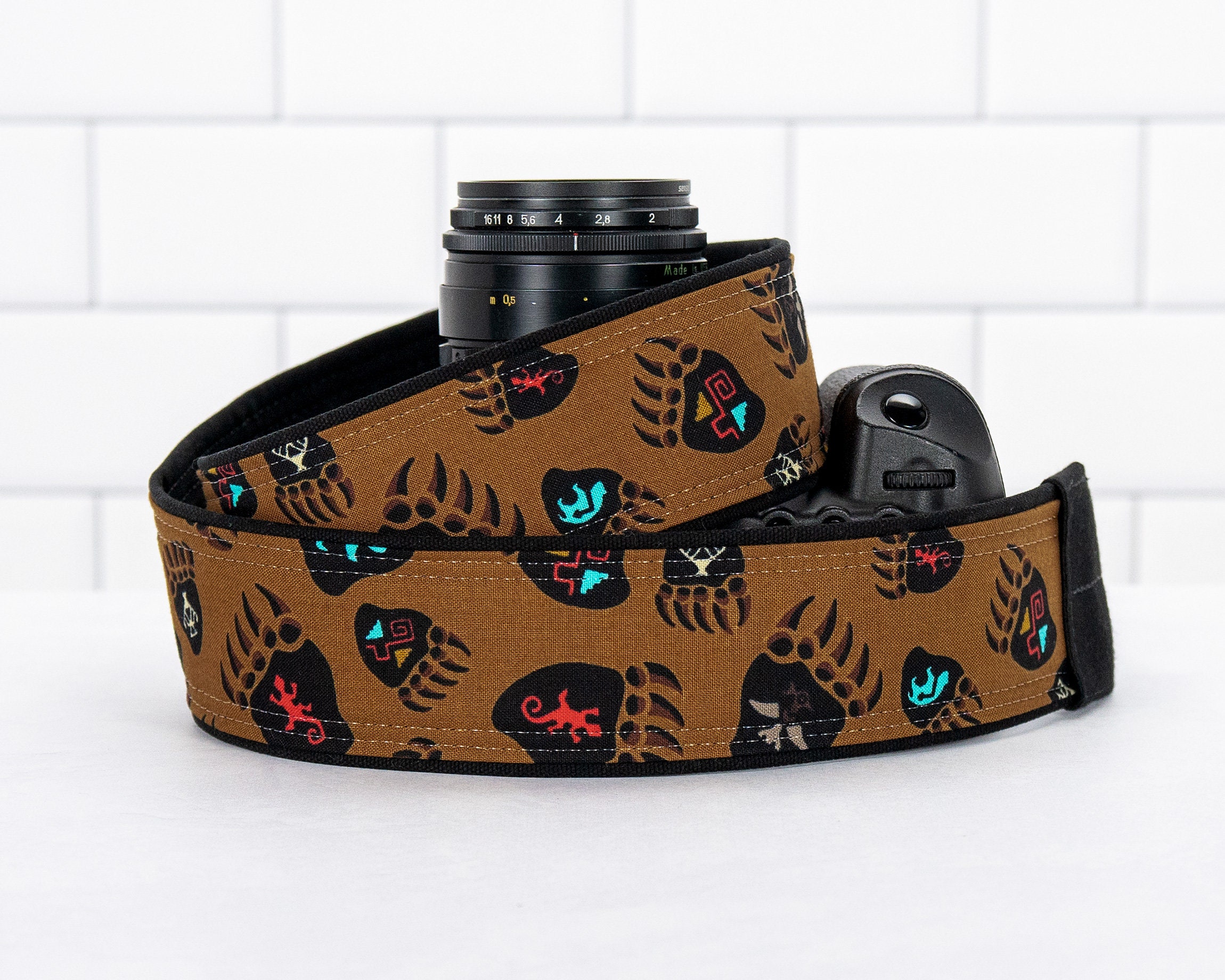 Bear Print Camera Strap Spirit Symbols | Etsy