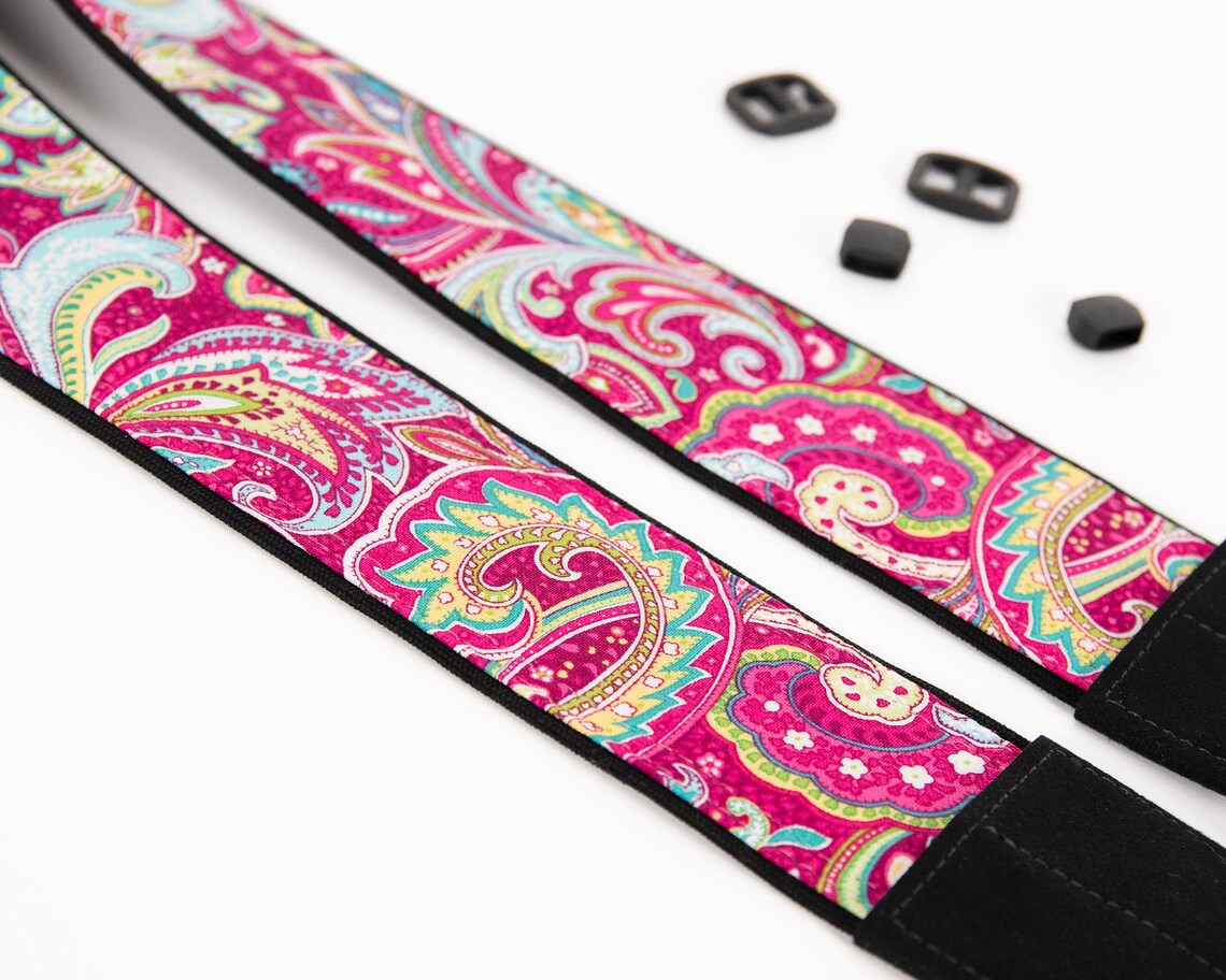 Hot Pink Paisley Dslr Camera Strap - Etsy