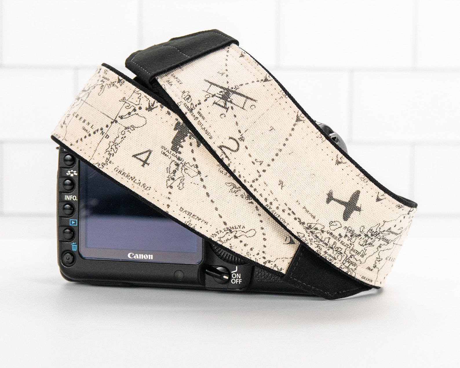 Map Camera Strap Airplane - Etsy