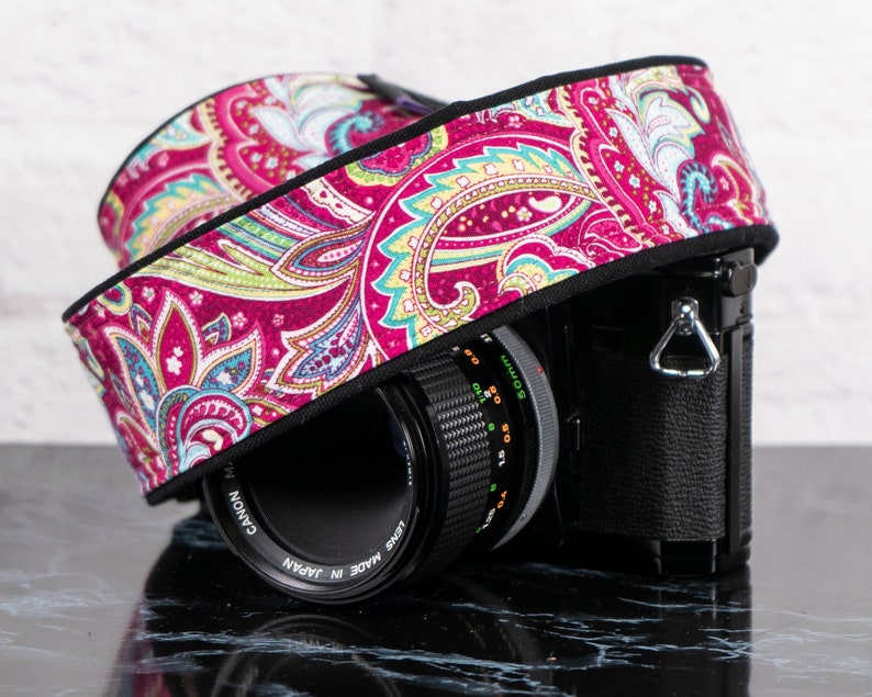 Hot Pink Paisley dSLR Camera Strap | Etsy