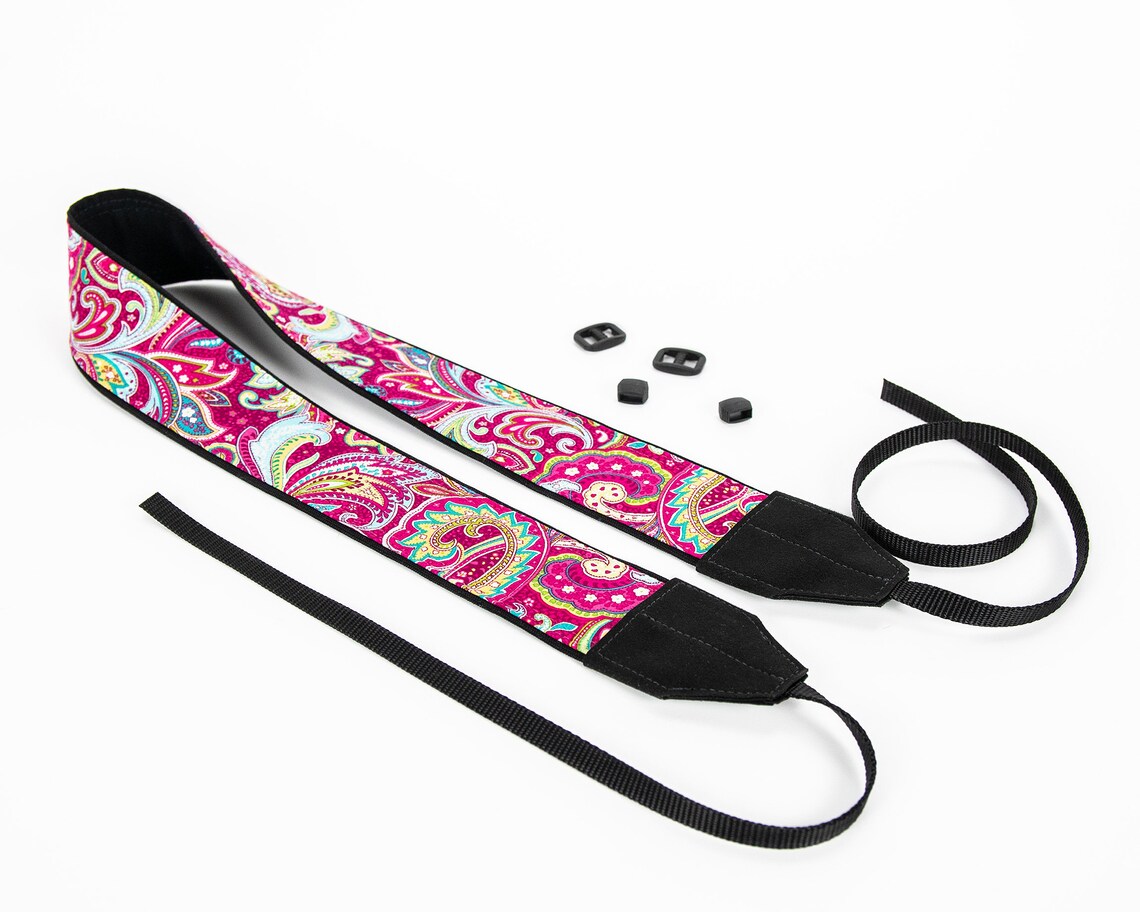 Hot Pink Paisley Dslr Camera Strap - Etsy