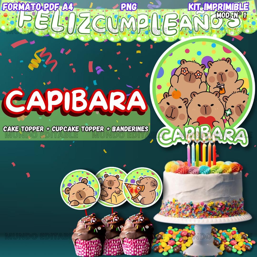 TOPPER CAPIBARA - Etsy México