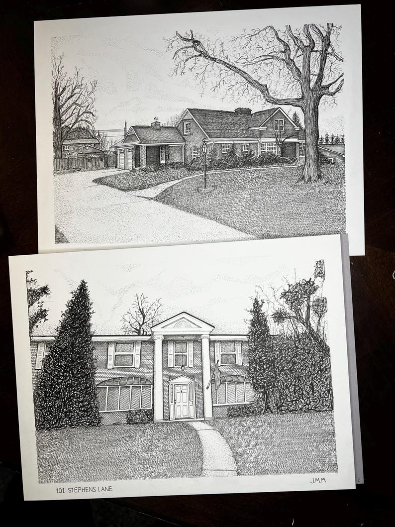 Custom House Drawing, Home Portrait, Hand Drawn House Sketch Print - Etsy