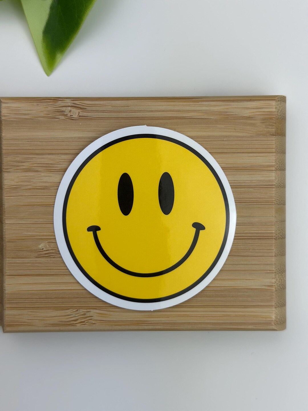 Smiley Face Vinyl Sticker - Fun and Bold Yellow Sticker for Water ...