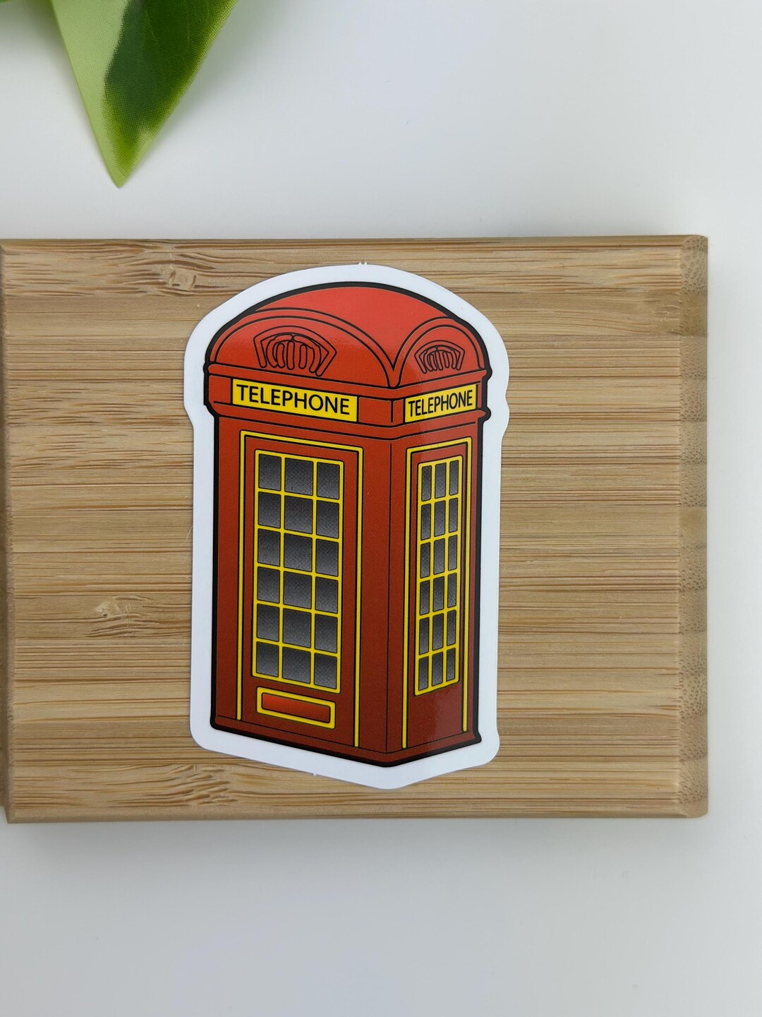 British Telephone Booth Sticker - Vintage Red Icon Decal - Etsy