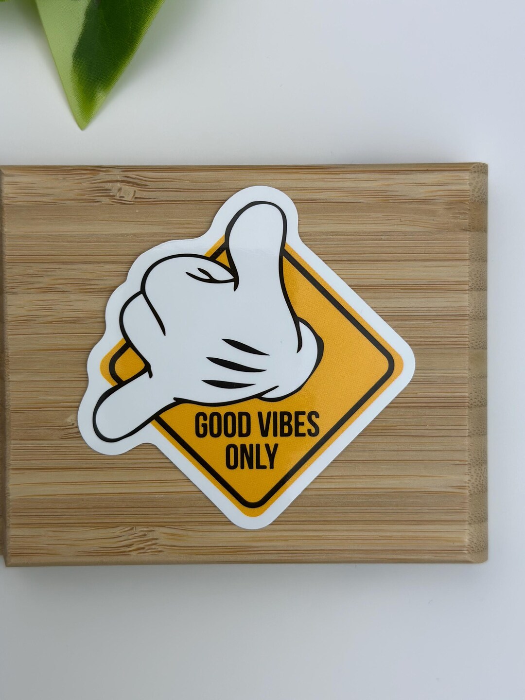 Good Vibes Only Hand Gesture Vinyl Sticker - Positive and Retro Sticker ...