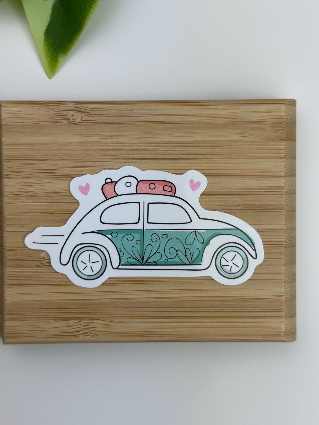 Retro Road Trip Vinyl Sticker | Cute Beetle Car | Travel Adventure ...