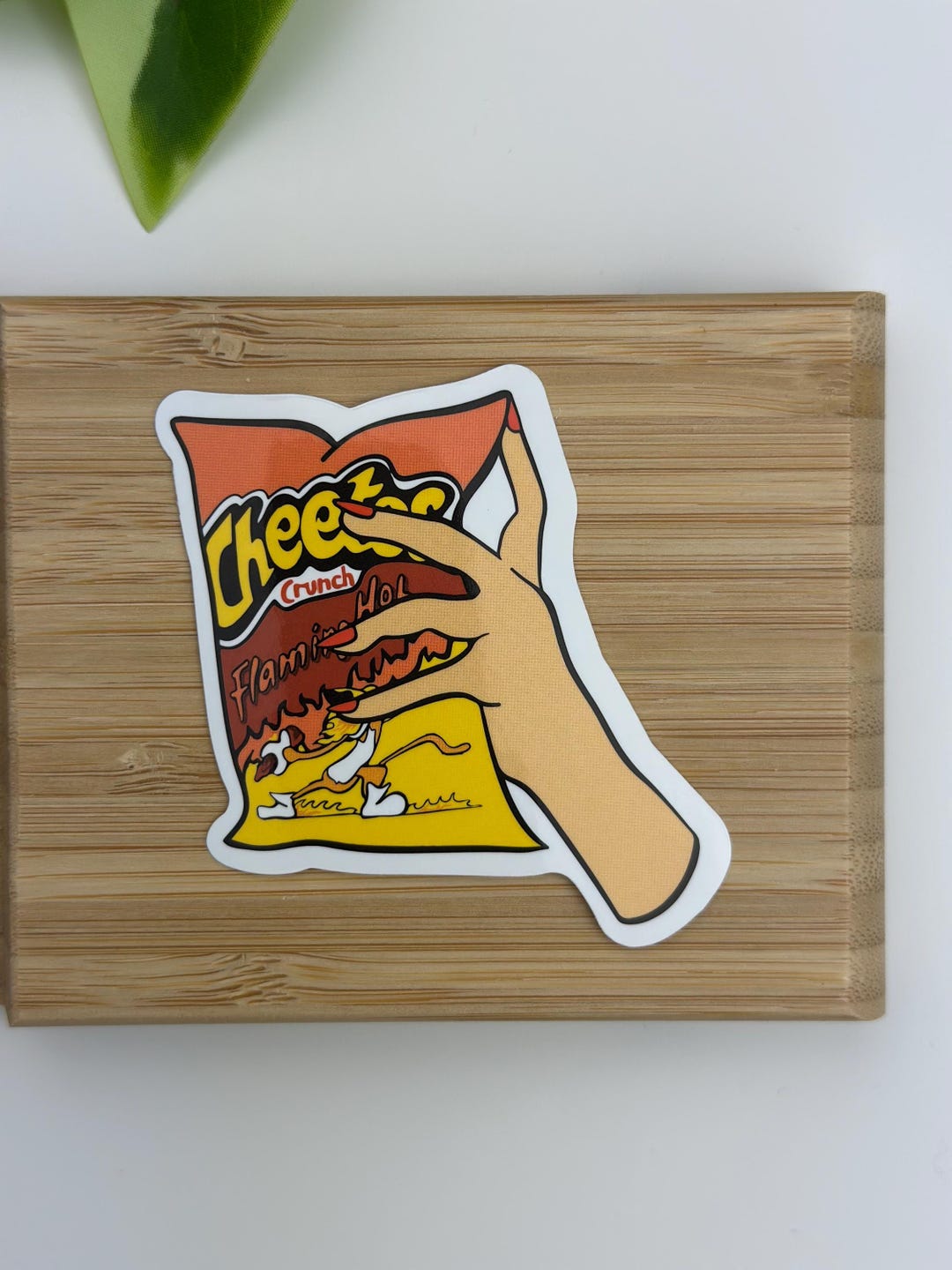 Flamin’ Hot Vinyl Sticker | Fun Food-themed Waterproof Sticker | Glossy ...