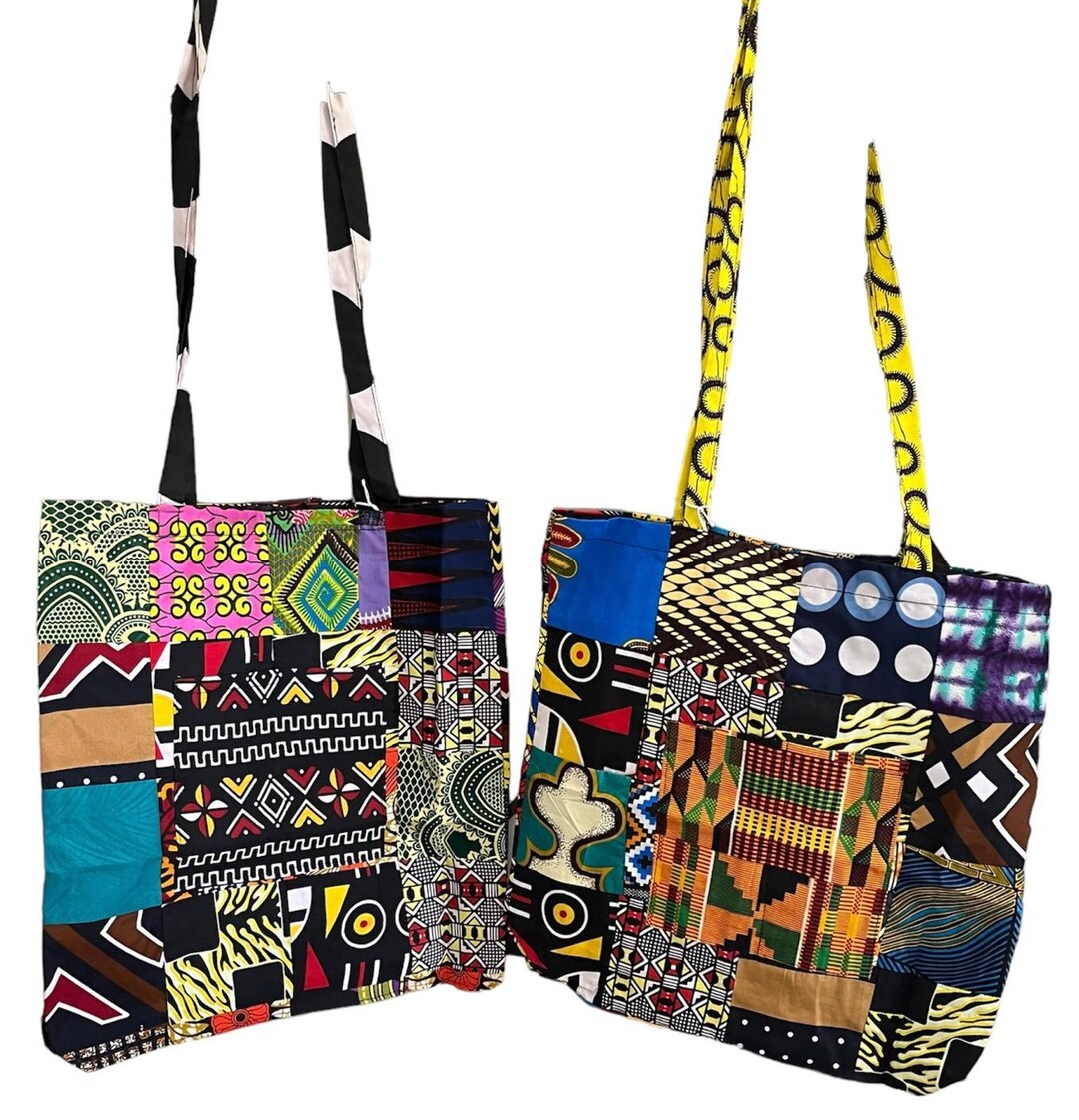 Ankara Tribal Print Patchwork Satchel African Print Tote Bag, Patchwork ...