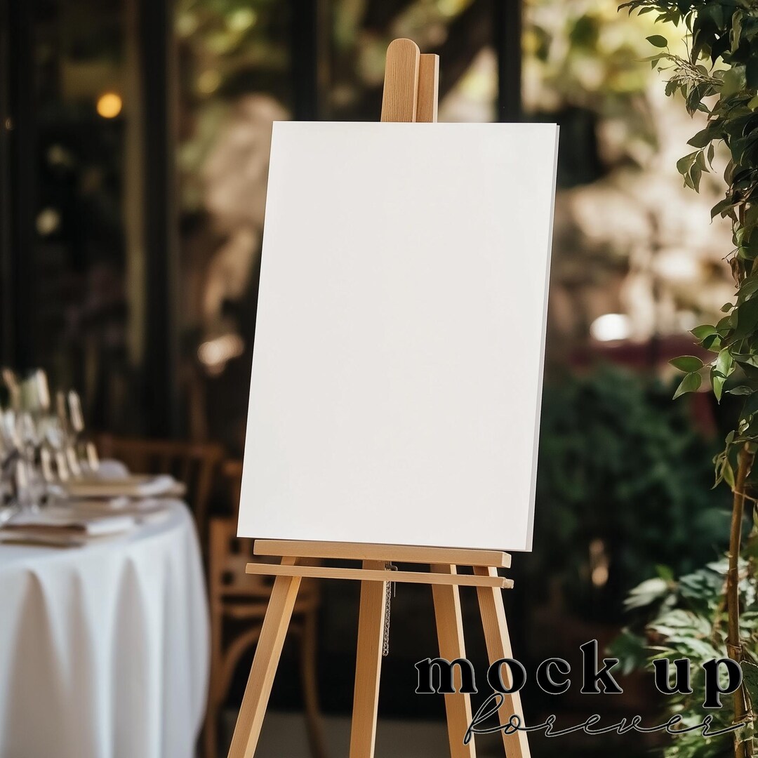 Wedding Welcome Sign Mock up Using PSD Smart Object, Outdoor Garden ...