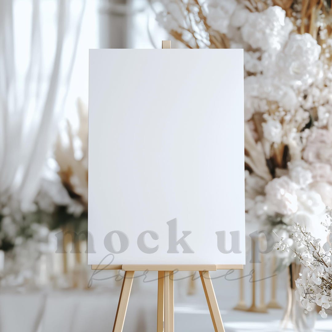 Wedding Welcome Sign Mock up Using PSD Smart Object, Elegant Hotel ...
