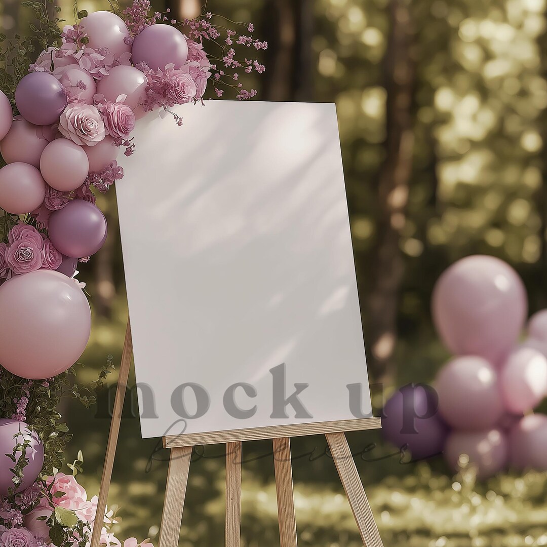Outdoor Garden Party Welcome Sign Mockup Using PSD Smart Object ...