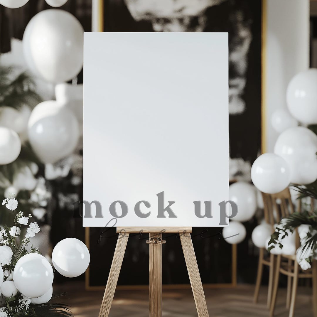 Wedding Welcome Sign Mock Up, PSD Smart Object, Spring Pastel Themed ...