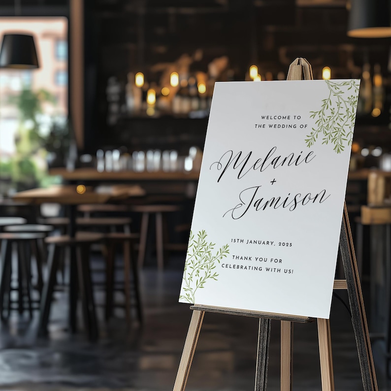 Restaurant Welcome Sign Mockup Using PSD Smart Object, Indoor Italian ...