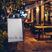 Restaurant Welcome Sign Mockup Using PSD Smart Object, Alfresco Italian ...