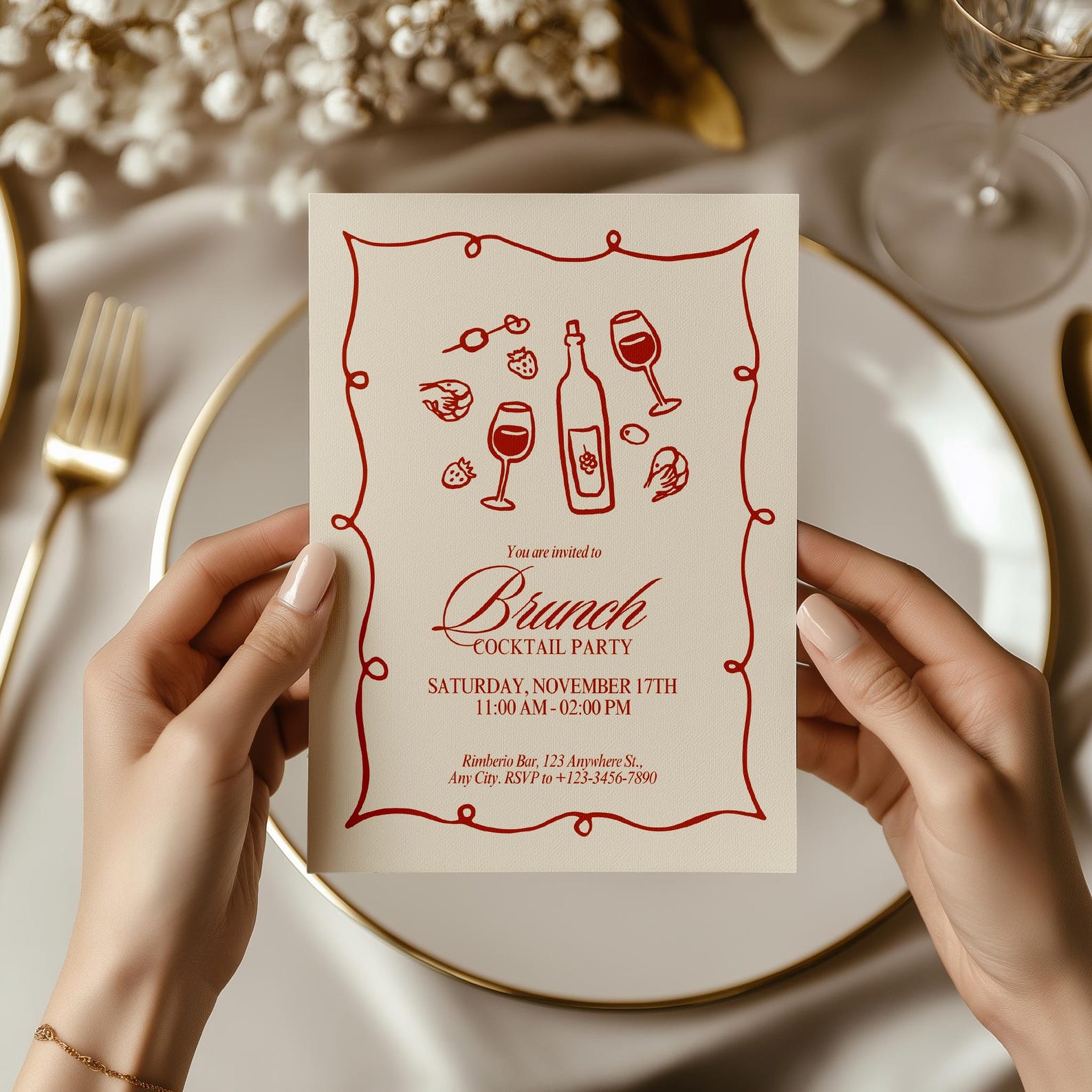 5x7 Wedding Invitation Mock up Using PSD, Smart Object, Muted Decor ...