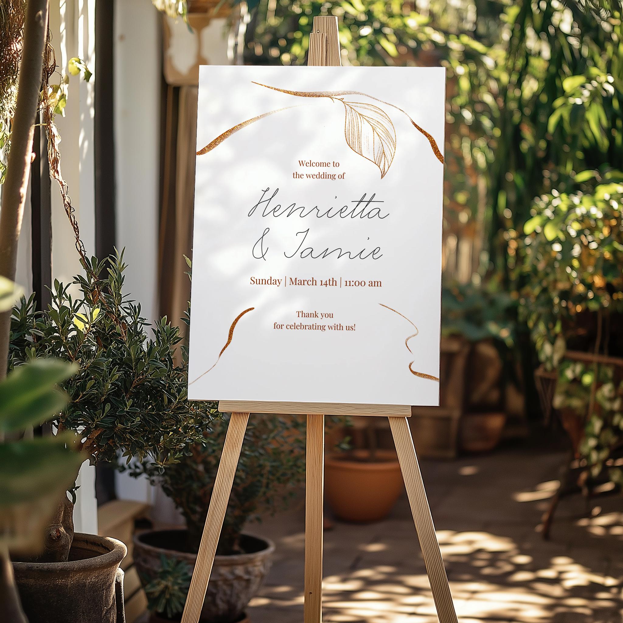 Welcome Sign Mockup Using PSD Smart Object, Intimate Backyard Wedding ...