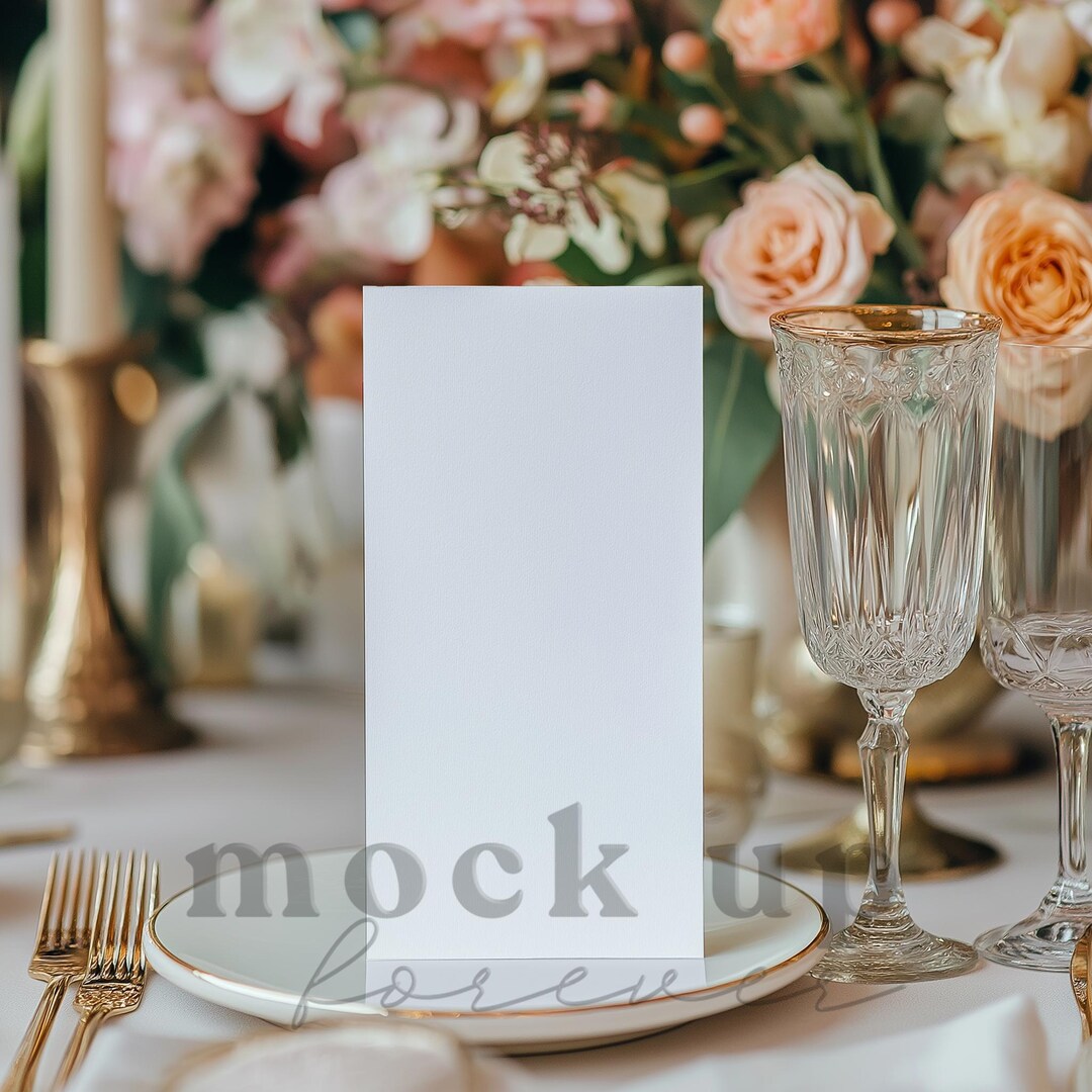 4x8 Menu Card Dining Table Mock up Using PSD, Smart Object, Realistic ...