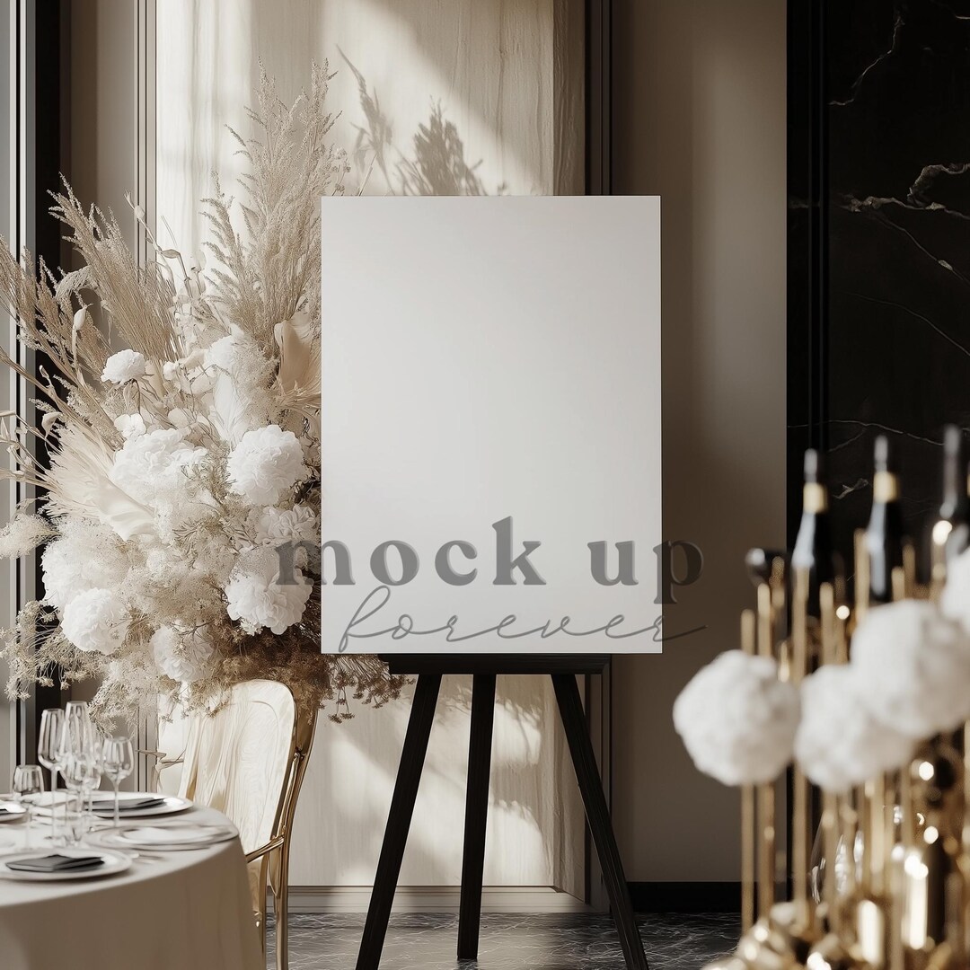 Wedding Welcome Sign Mock Up, PSD Smart Object, Spring Pastel Themed ...