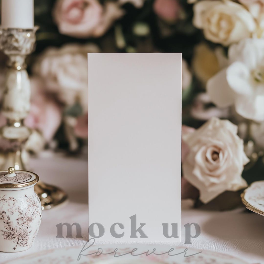 4x8 Menu Card Dining Table Mock up Using PSD, Smart Object, Realistic ...