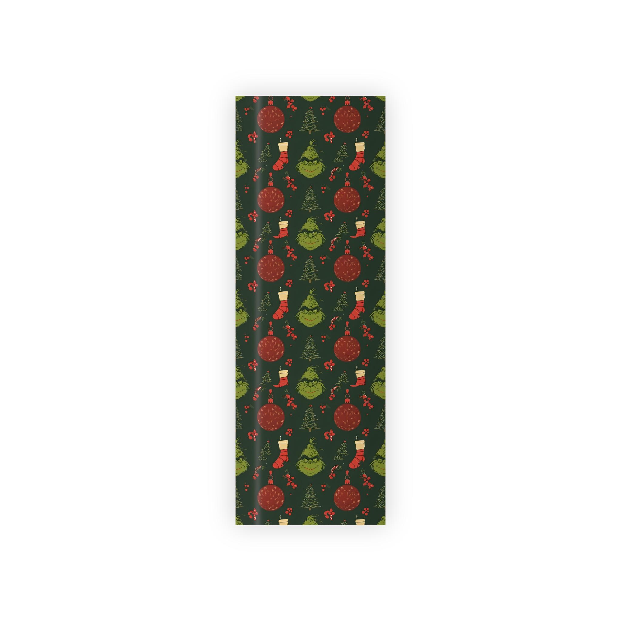 Gift Wrapping Paper, Grinch Theme Christmas Wrapping Paper Roll Holiday ...