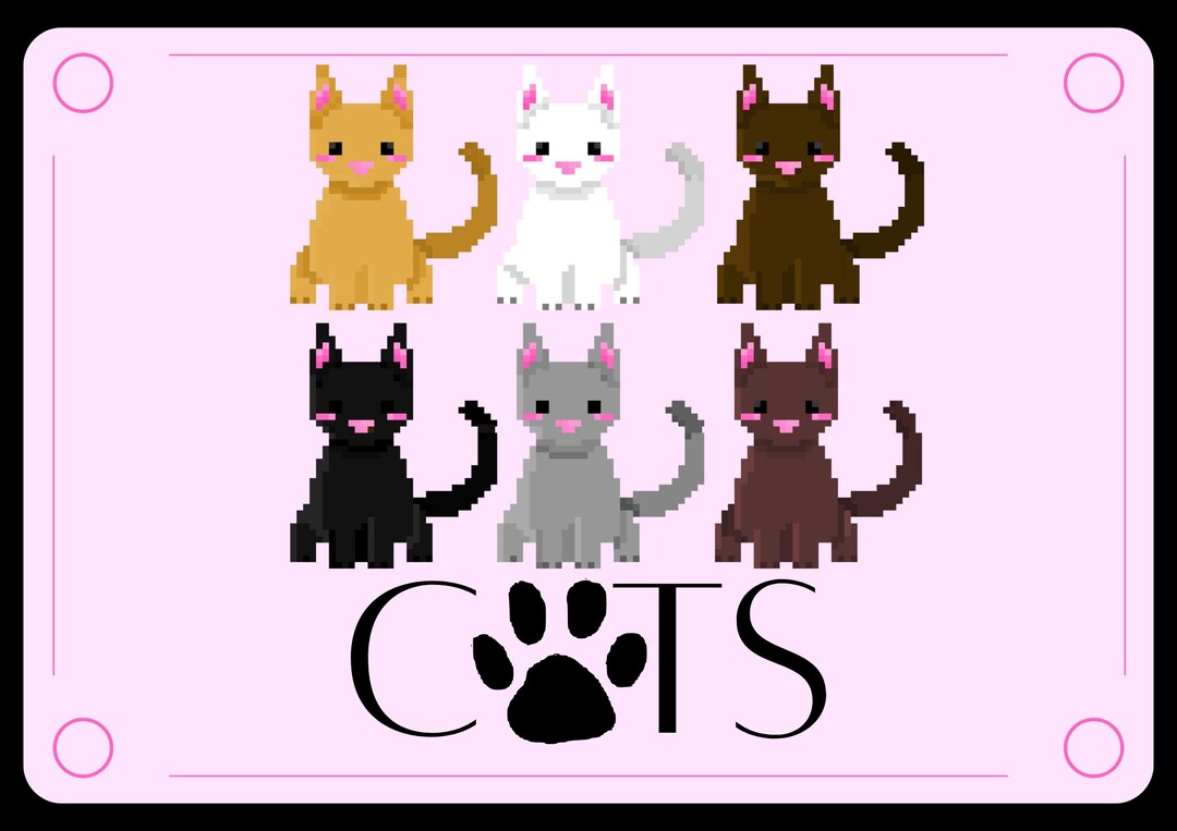 Pixal Art - Cats - Etsy