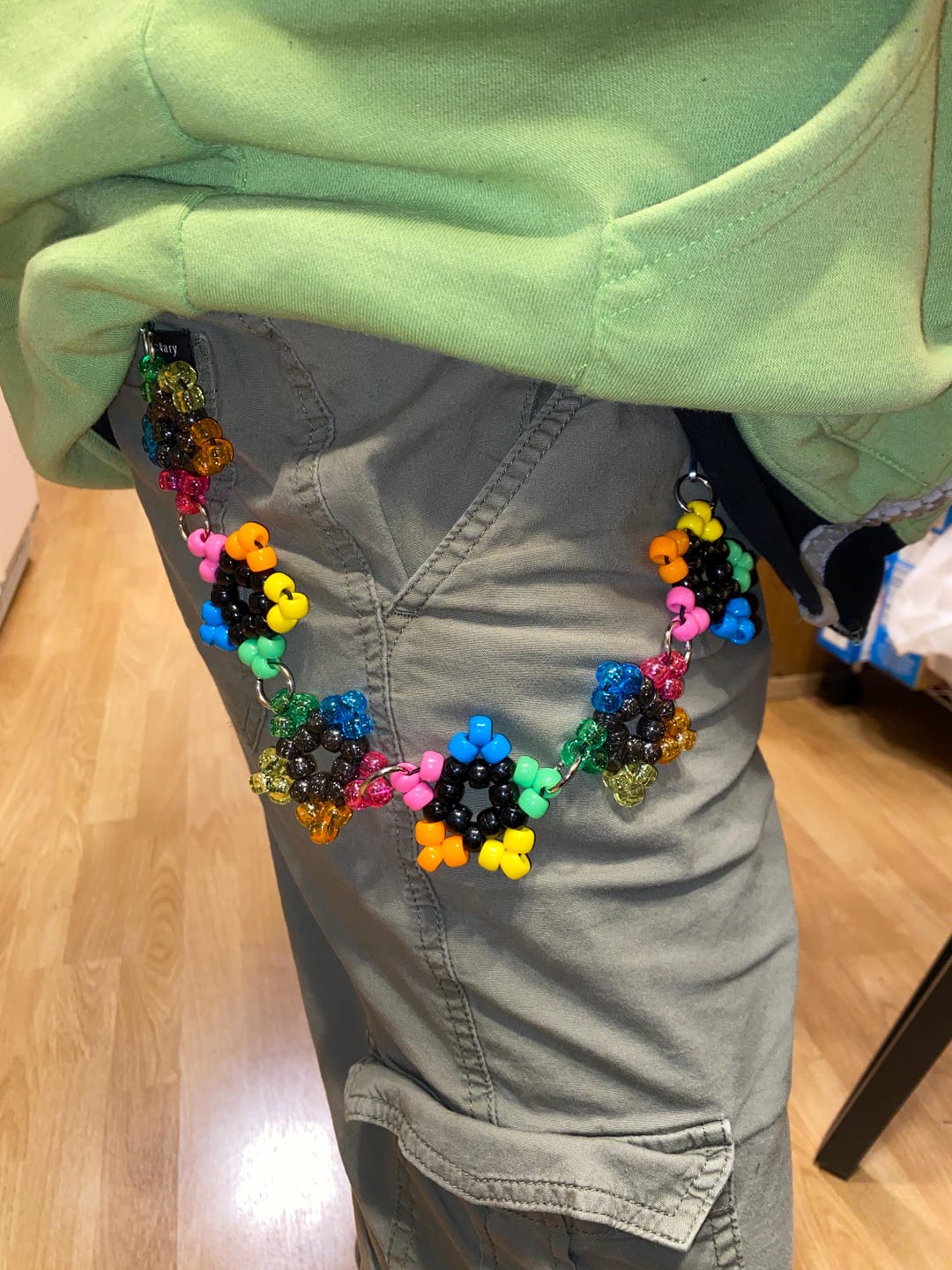 Rainbow Kandi Stars Belt Chain - Etsy