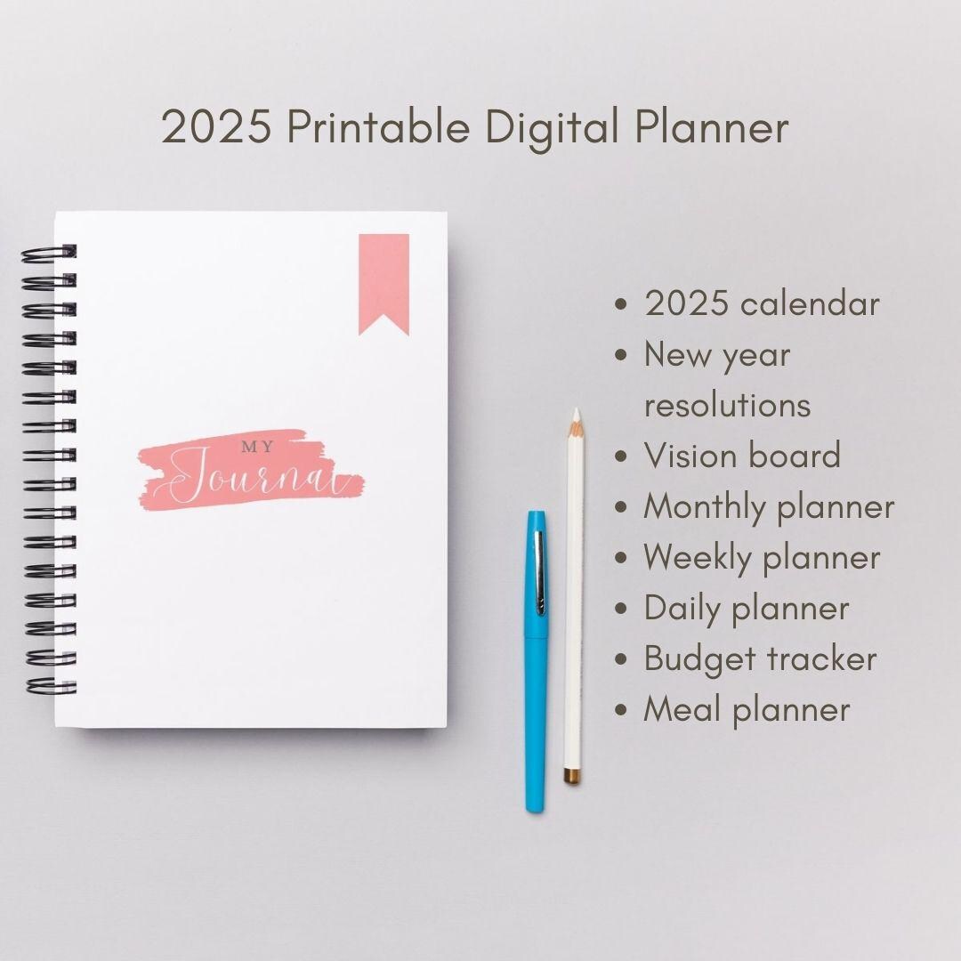 2025 Digital Planner - Yearly, Monthly, Weekly & Daily Organiser ...