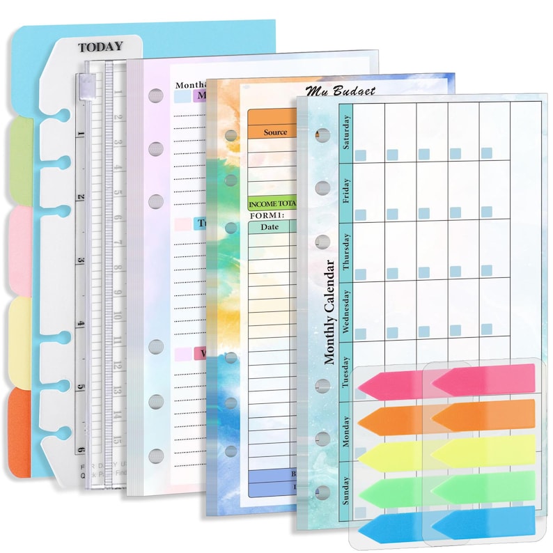 A6 Planner Refill Paper | 6-hole Binder Inserts - Etsy