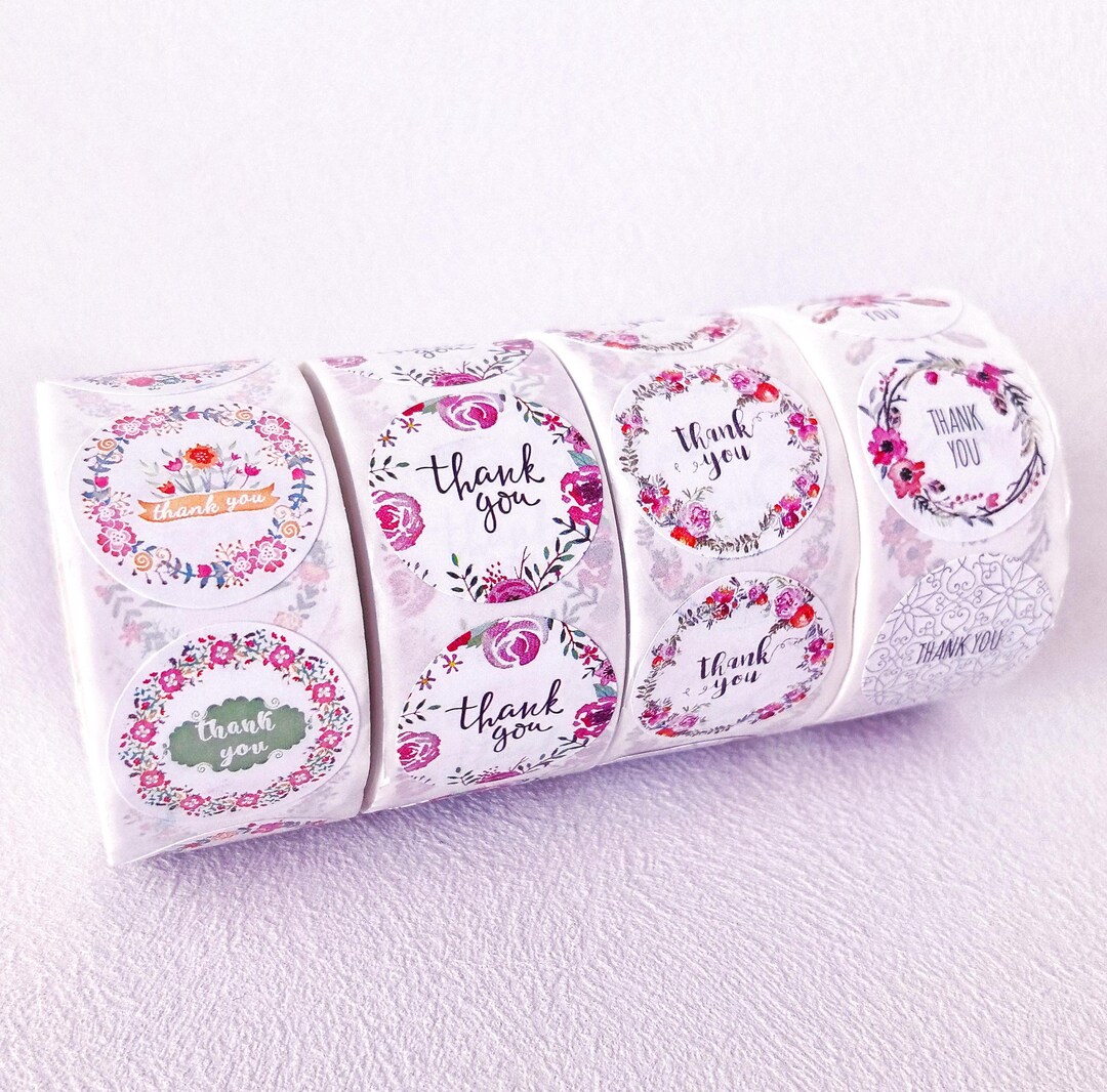Pink Floral Round Stickers 1 Inch,wedding Gift Stickers,envelope ...