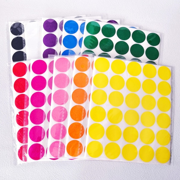 Coloured Dot Stickers - Etsy