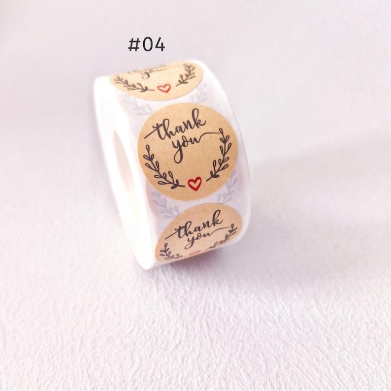 Kraft Paper Thank You Stickers: Vintage Small Business Labels - Etsy
