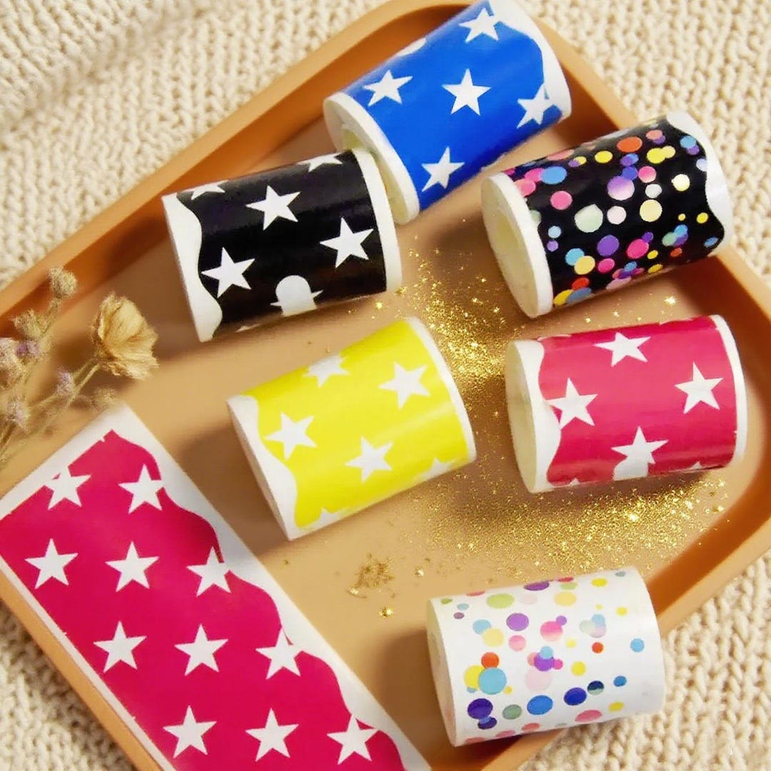 Stars & Polka Dot Bulletin Board Border Stickers: Classroom Decor - Etsy UK