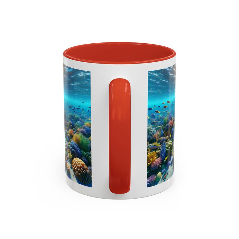Mug, Underwater Sea Creatures Design, Fish Coffee Cup, Marine Life Tea ...