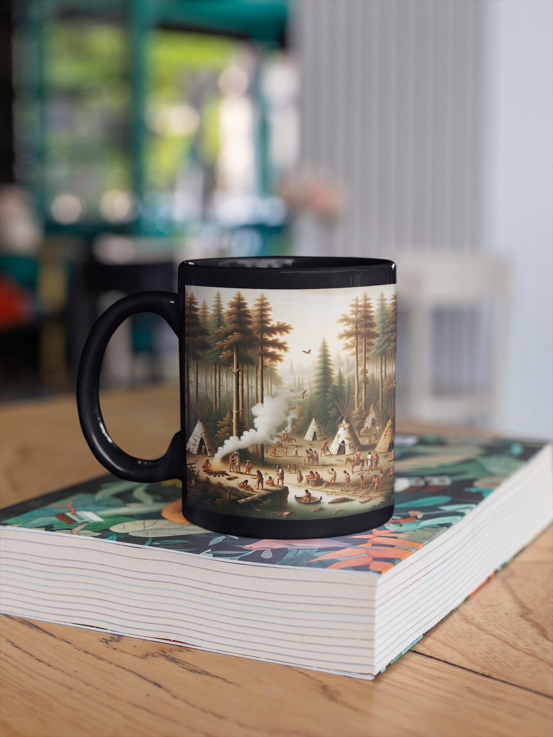 Native American Coffee Mug, Tribal Images Cup, Indigenous Culture Tea ...