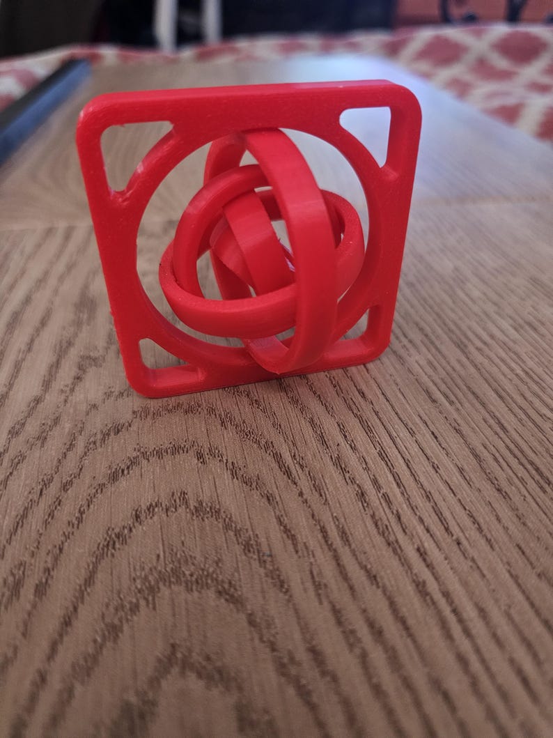 Personalized 3D Printed Spinning Fidget Gyro Card Toy - Etsy