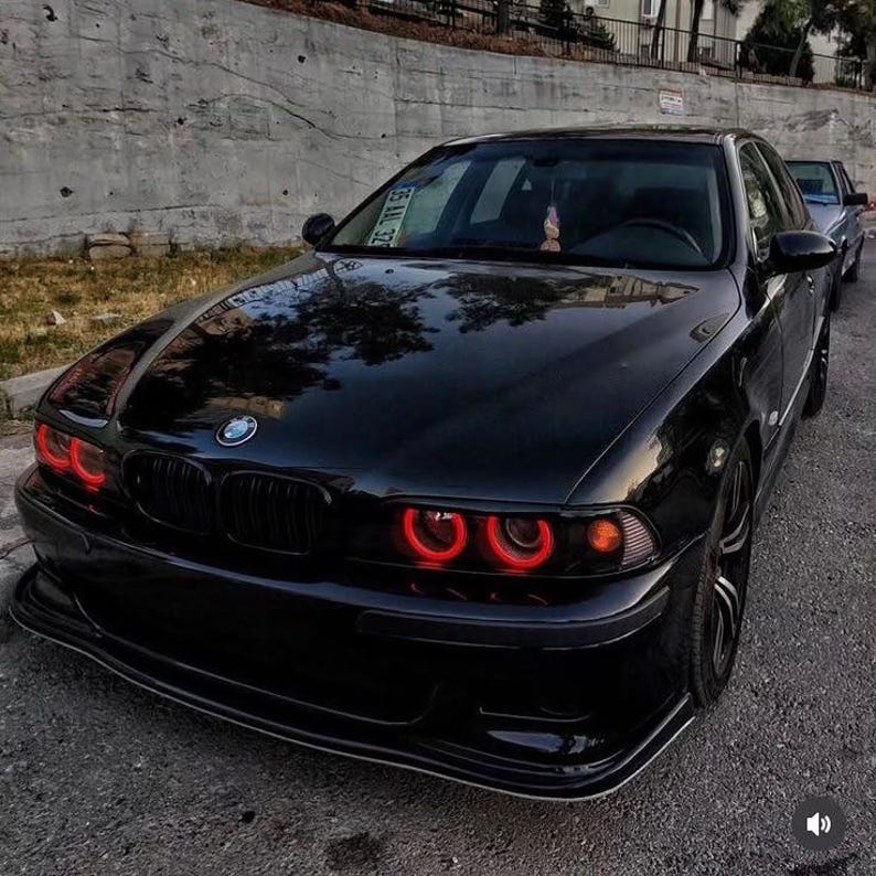BMW 5 Series E39 Angel Eyes New Led Red - Etsy