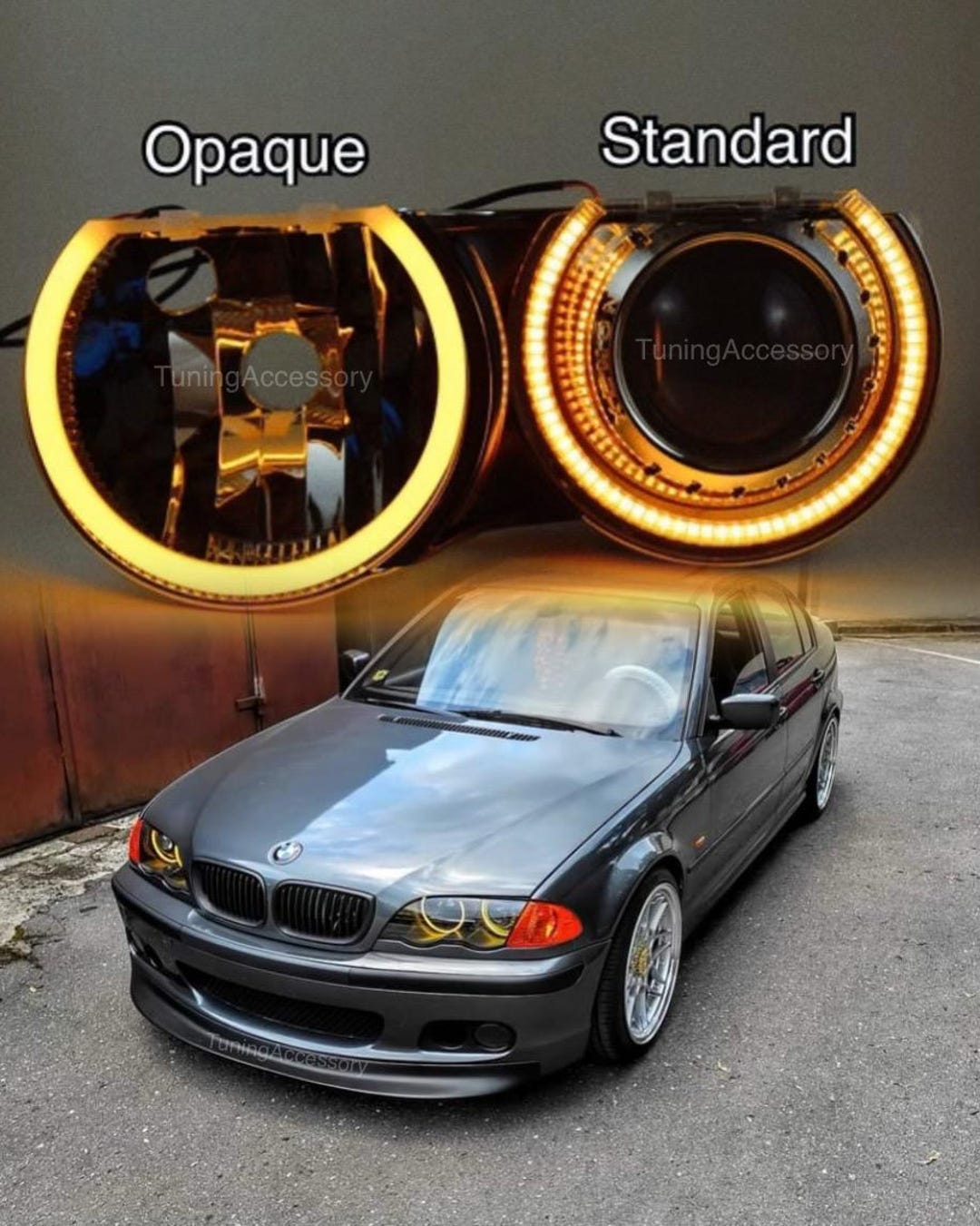 BMW 3 Series E46 Facelift Angel Eyes New Led Yellow - Etsy