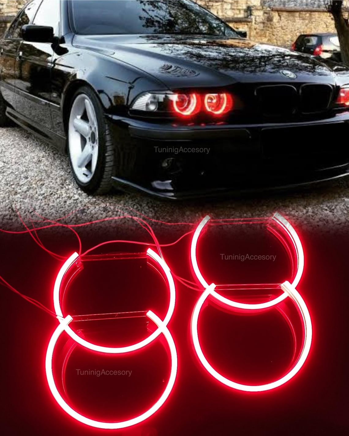 BMW 5 Series E39 Angel Eyes New Led Red - Etsy