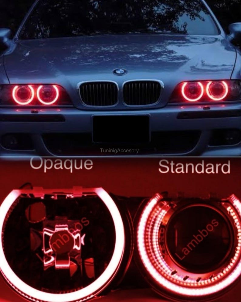 BMW 5 Series E39 Angel Eyes New Led Red - Etsy