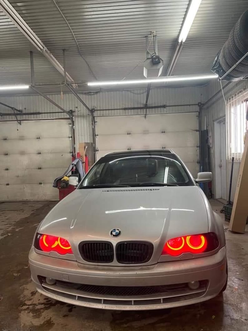 BMW E46 Angel Eyes Red New Cotton Led - Etsy