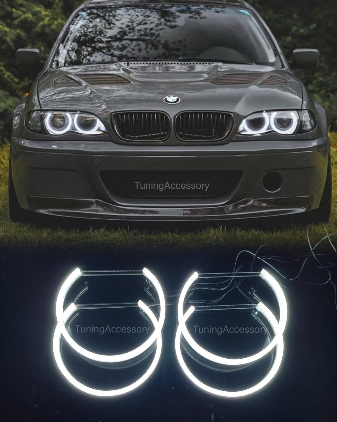 BMW 3 Series E46 Facelift Angel Eyes New Led White - Etsy