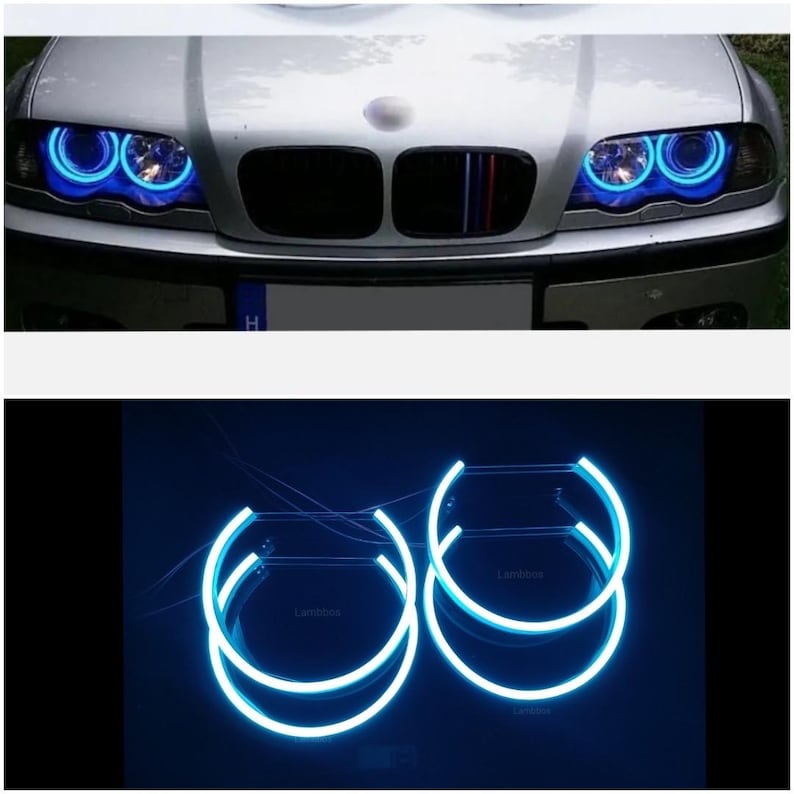 BMW E46 Facelift Angel Eyes New Cotton Led Blue - Etsy